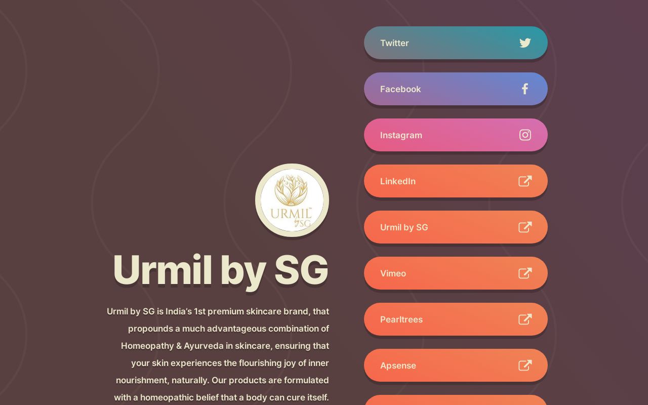 Urmil by SG: India's 1st Premium Skincare Brand